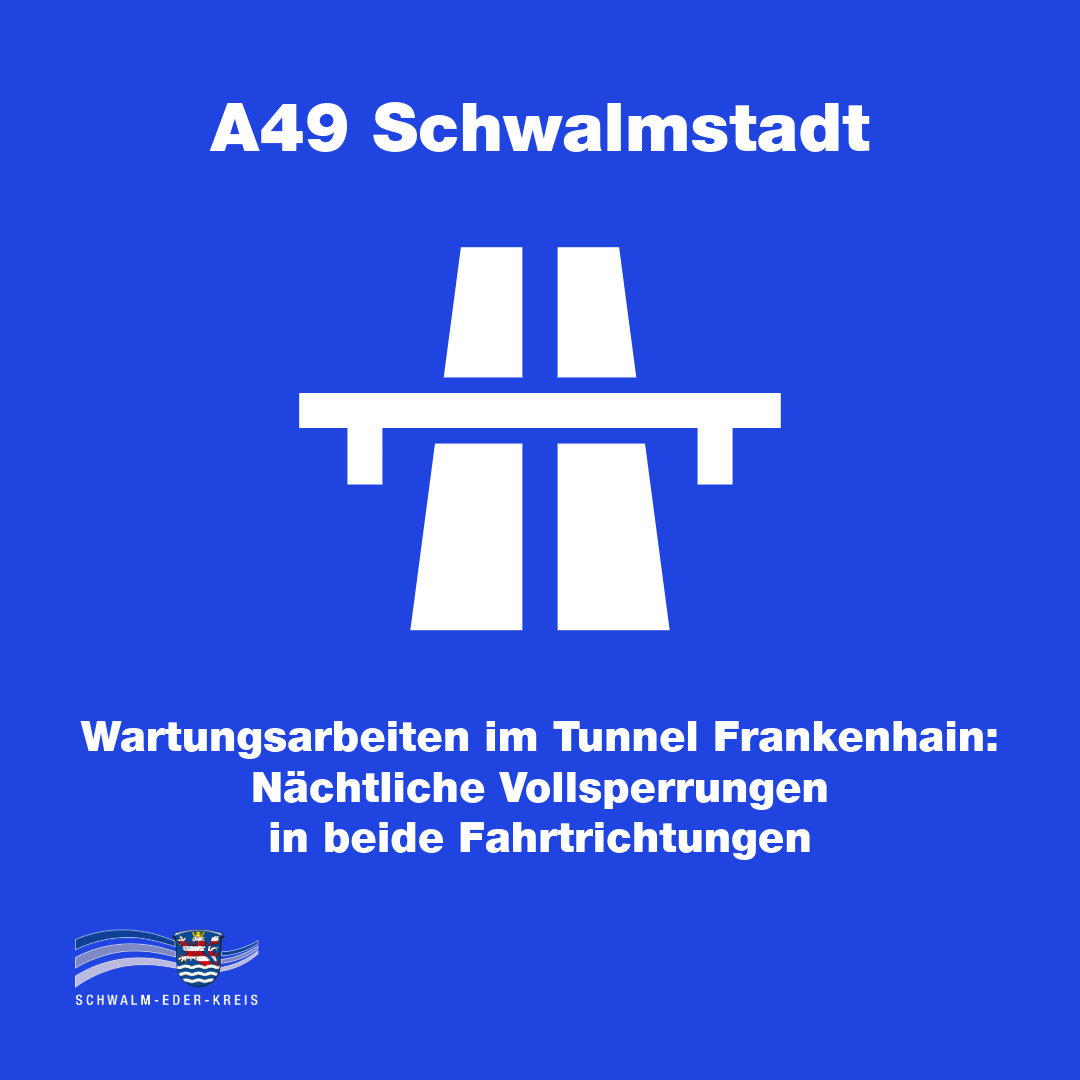 A49: Wartungsarbeiten im Tunnel Frankenhain